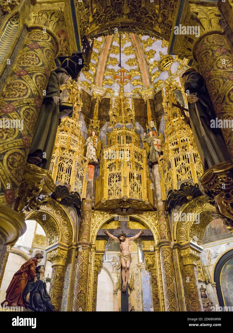 Church in the Convent of Christ, Convento de Cristo, in Tomar. It is ...