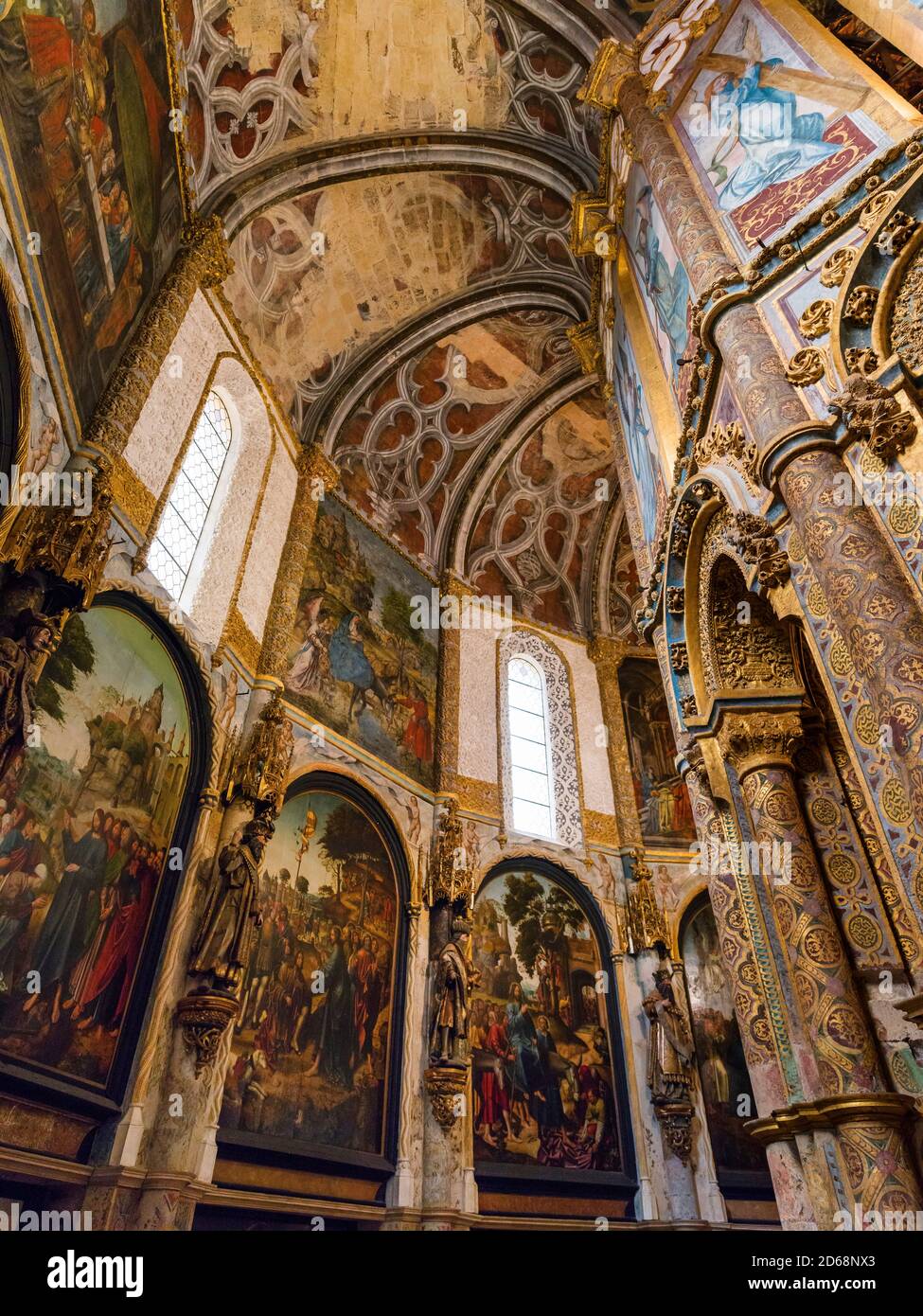 Church in the Convent of Christ, Convento de Cristo, in Tomar. It is ...
