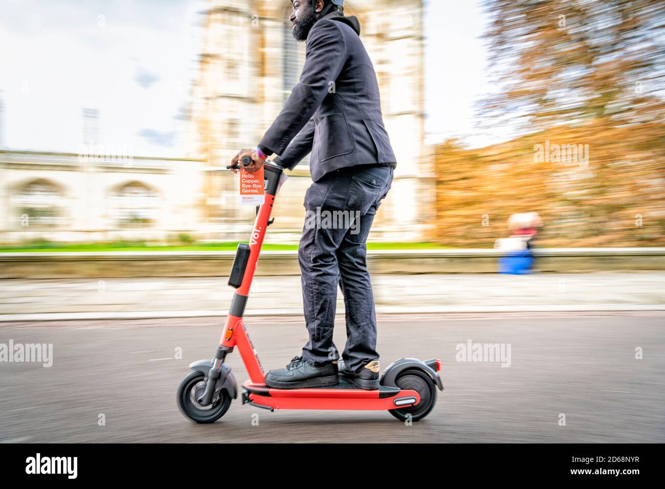 Cambridge, UK. 15th Oct, 2020. Voi shared electric scooters launch a ...