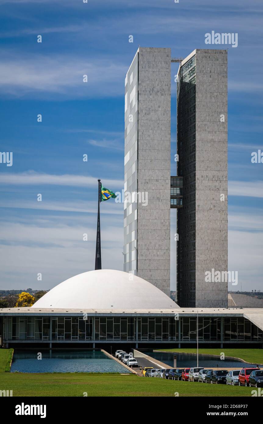 Brasilia brazil oscar niemeyer national congress brazilian parliament ...