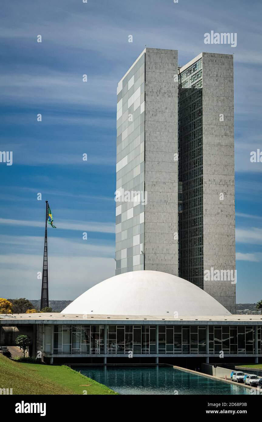 Brasilia brazil oscar niemeyer national congress brazilian parliament ...