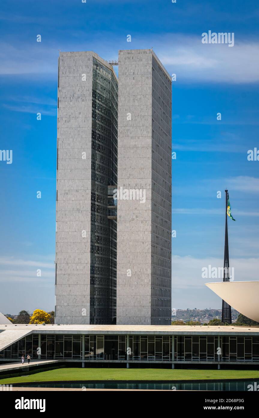Brasilia brazil oscar niemeyer national congress brazilian parliament ...