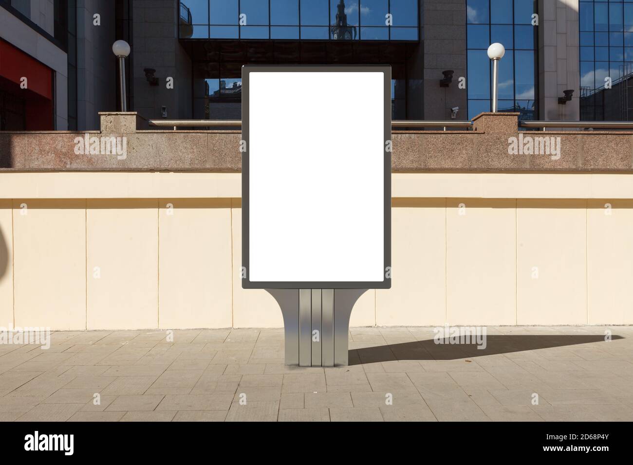 Advertising billboard stand mock up on the street Stock Photo - Alamy