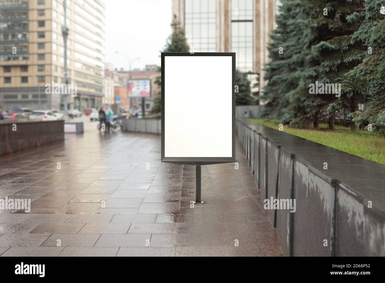 Advertising billboard stand mock up on the street Stock Photo - Alamy
