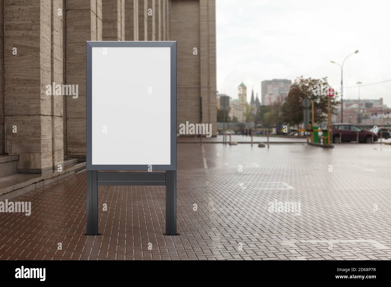 Advertising billboard stand mock up on the street Stock Photo - Alamy