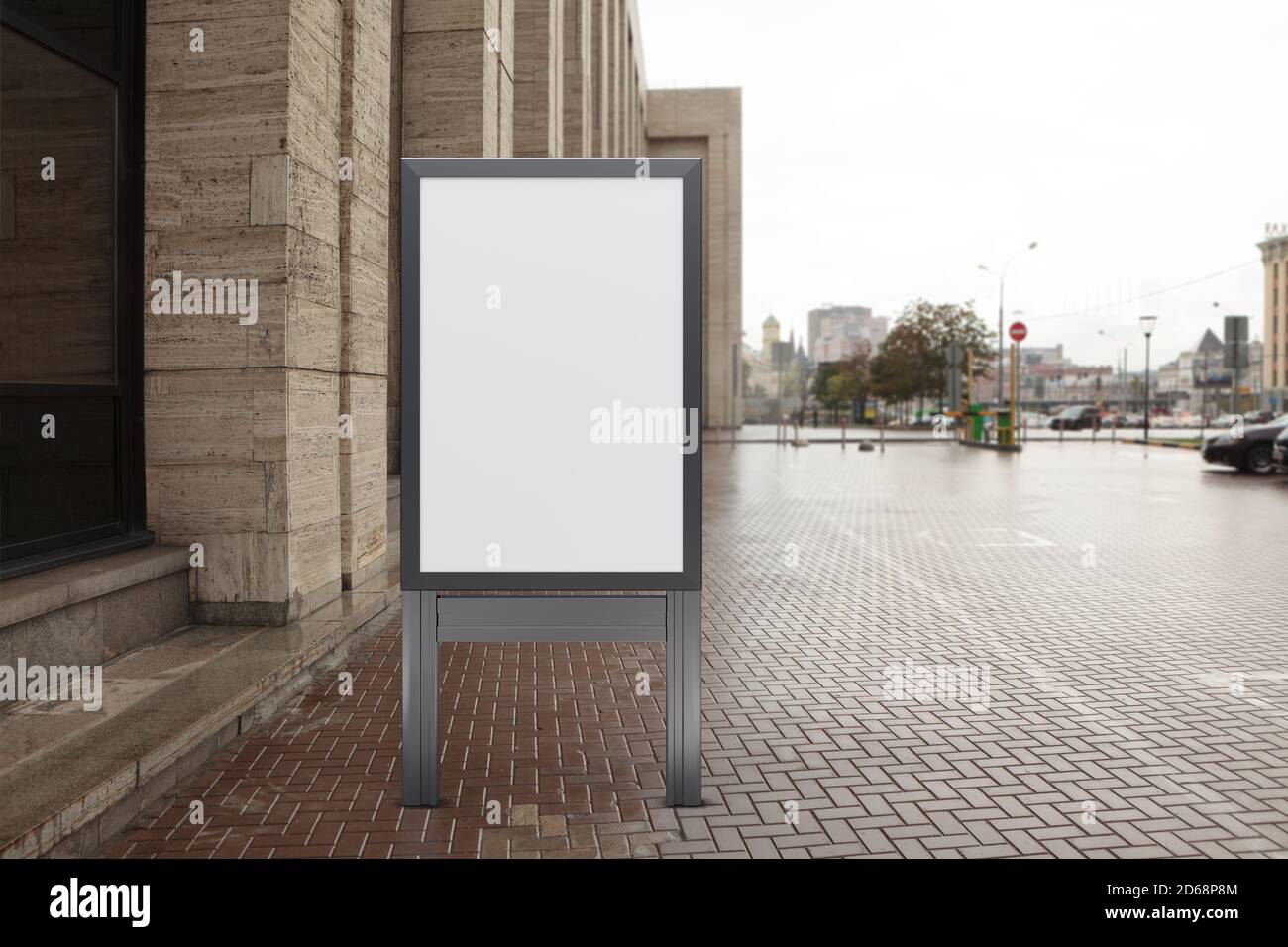 Advertising billboard stand mock up on the street Stock Photo - Alamy