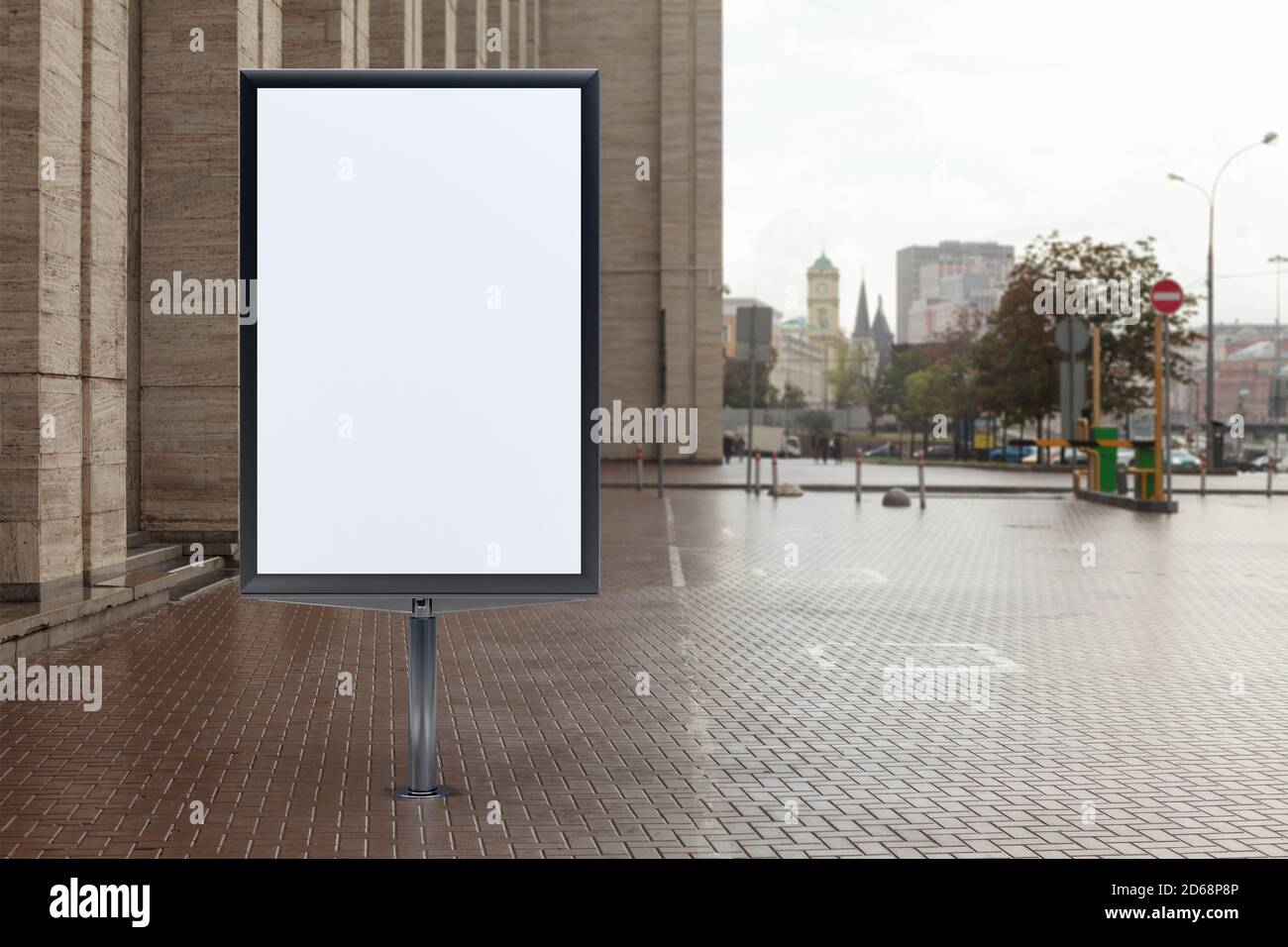 Advertising billboard stand mock up on the street Stock Photo - Alamy