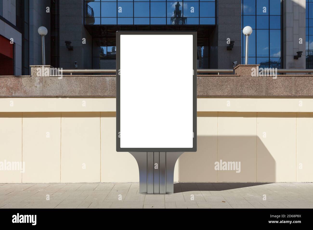 Advertising billboard stand mock up on the street Stock Photo - Alamy