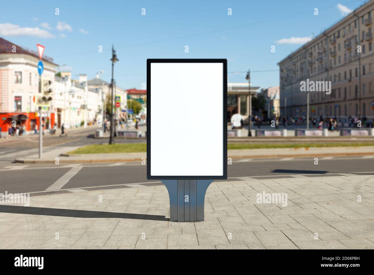 Advertising billboard stand mock up on the street Stock Photo - Alamy