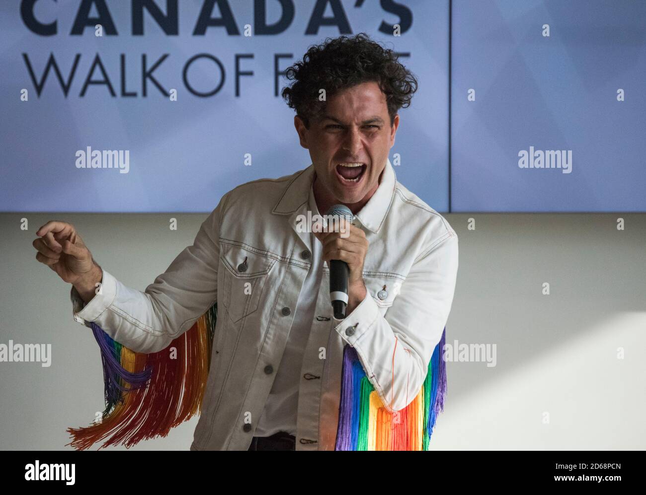 Max from The Arkells band performs at Canada's Walk of Fame for Tessa ...