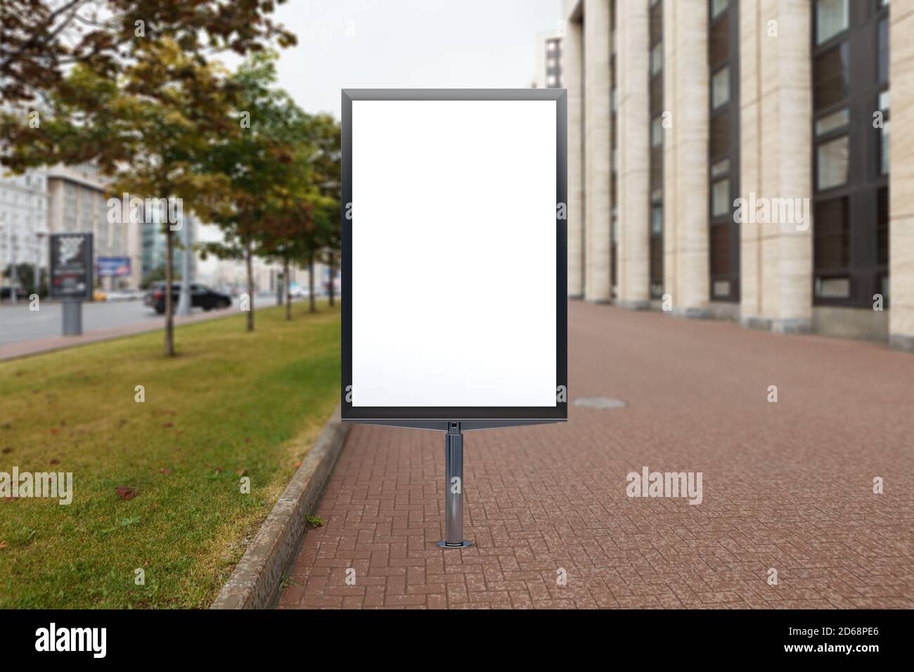 Advertising billboard stand mock up on the street Stock Photo - Alamy