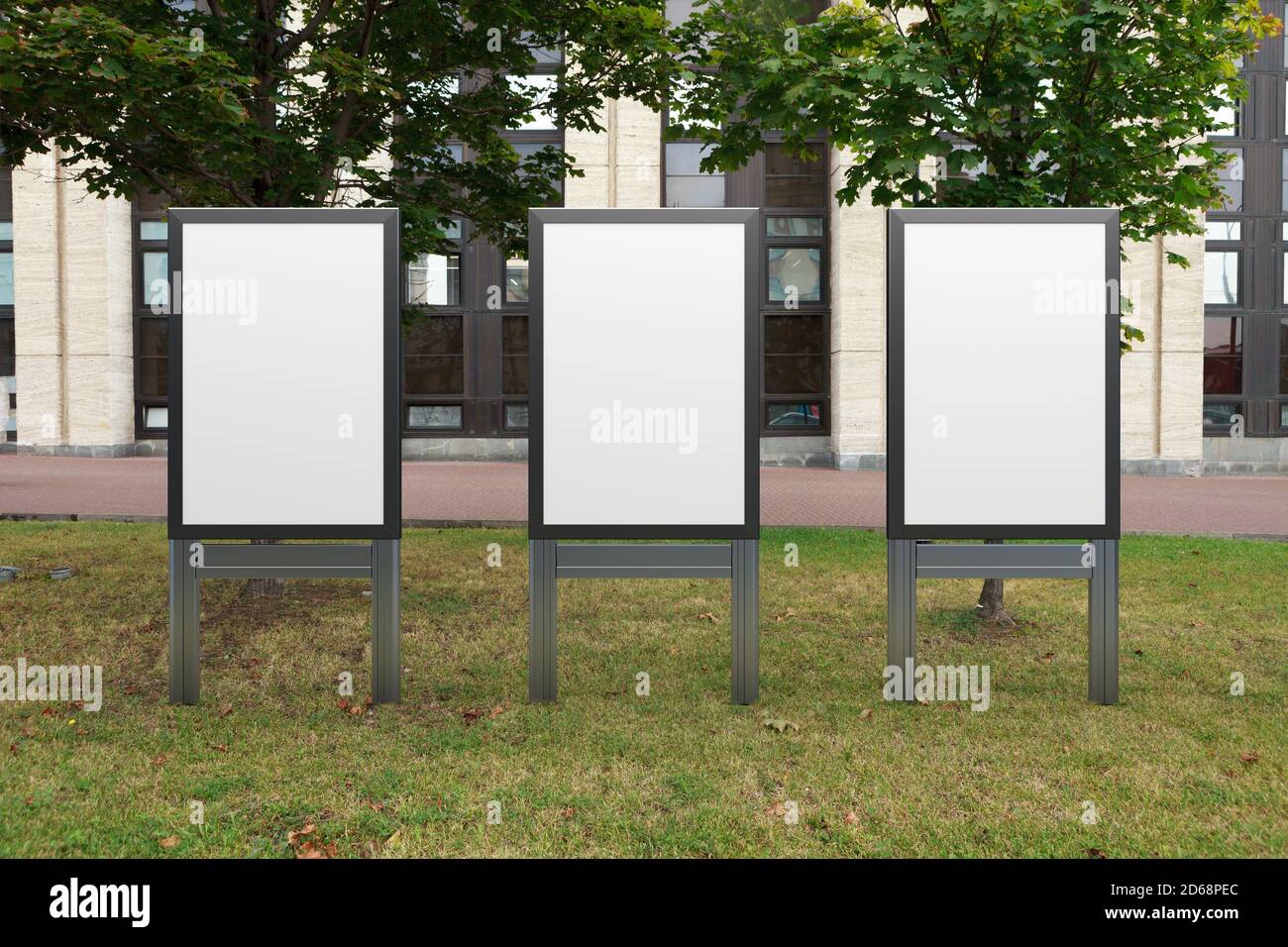 Advertising billboard stands mock up on the street Stock Photo - Alamy