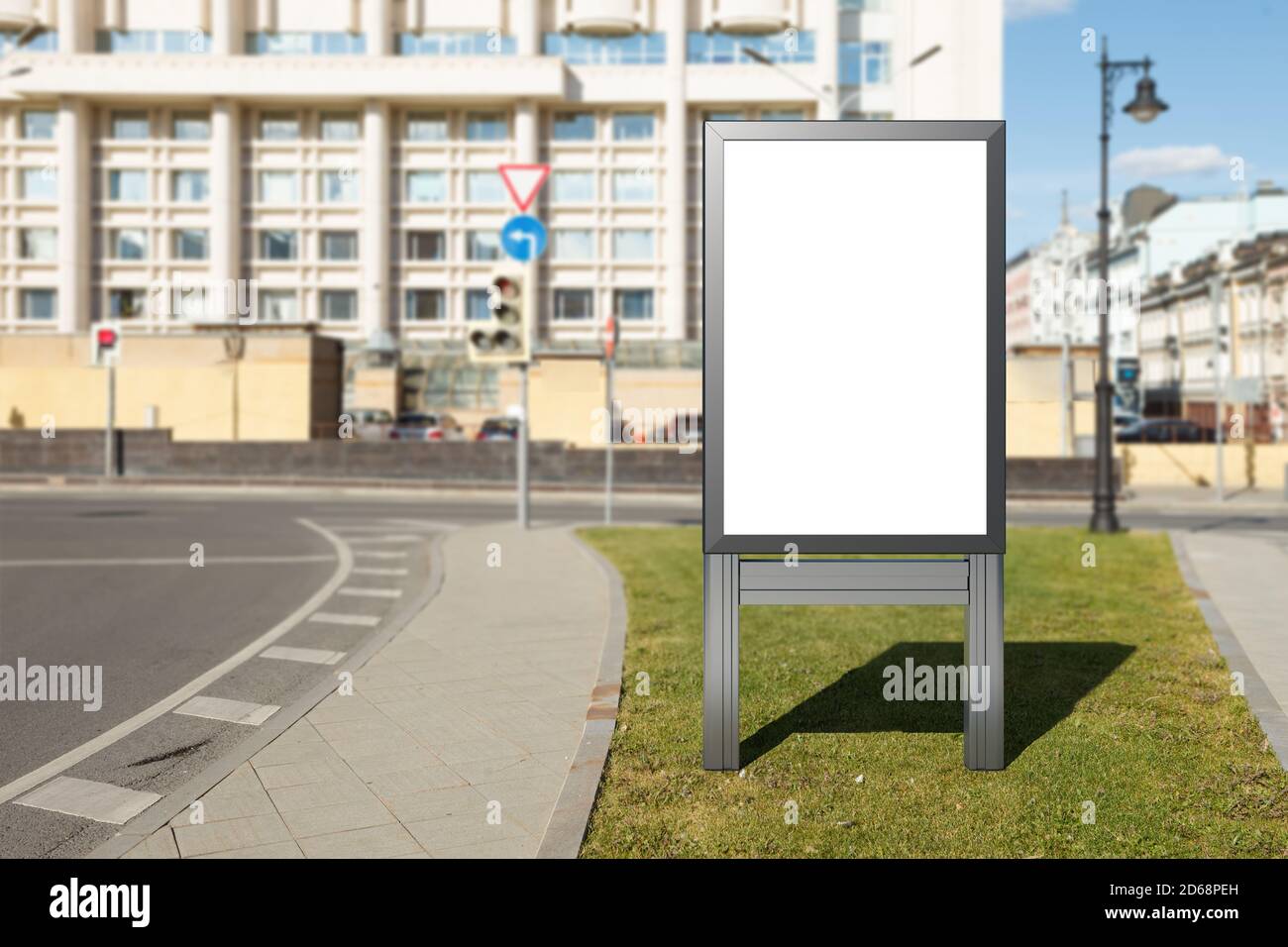 Advertising billboard stand mock up on the street Stock Photo - Alamy
