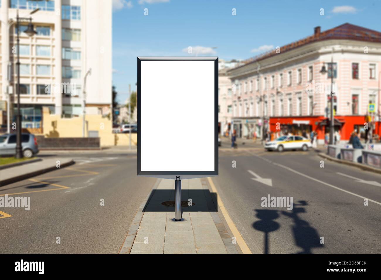 Advertising billboard stand mock up on the street Stock Photo - Alamy