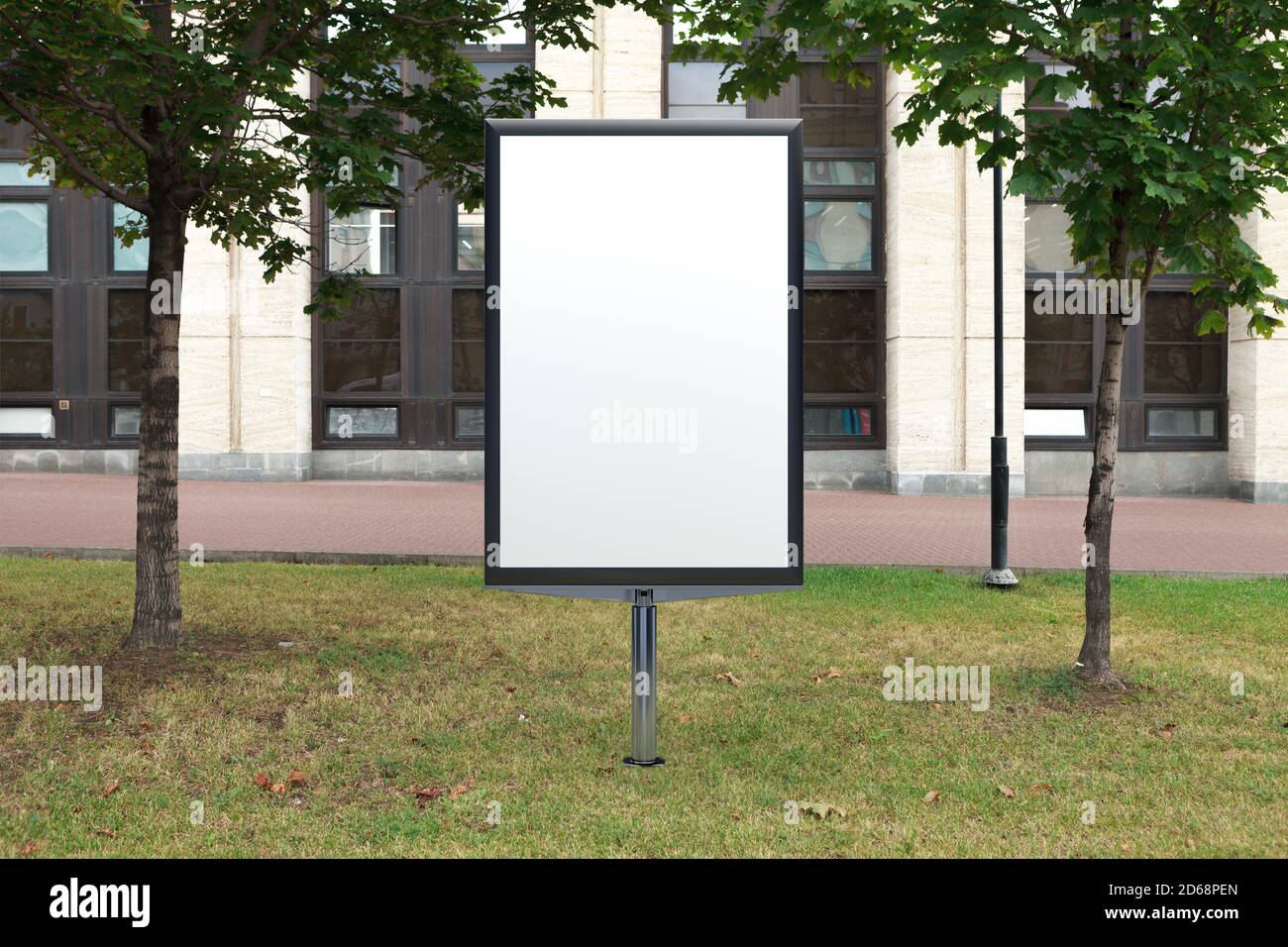 Advertising billboard stand mock up on the street Stock Photo - Alamy