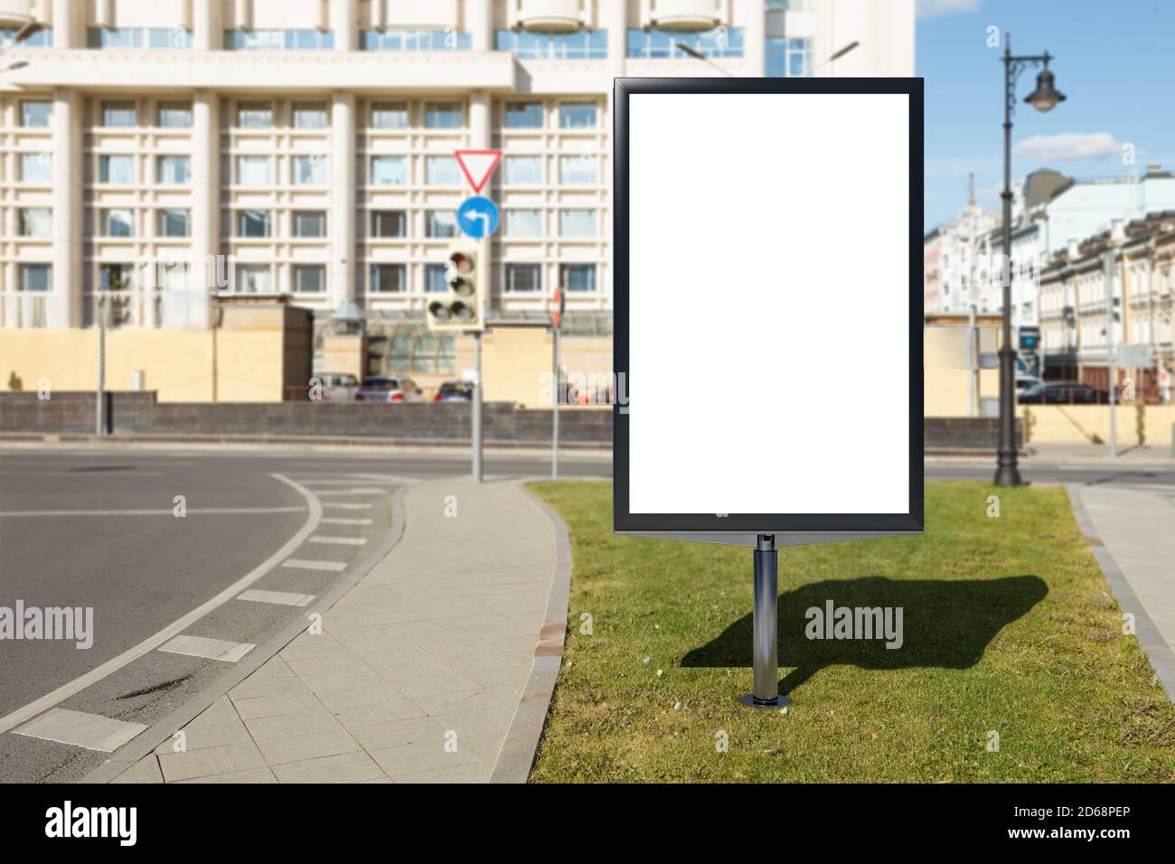 Advertising billboard stand mock up on the street Stock Photo - Alamy