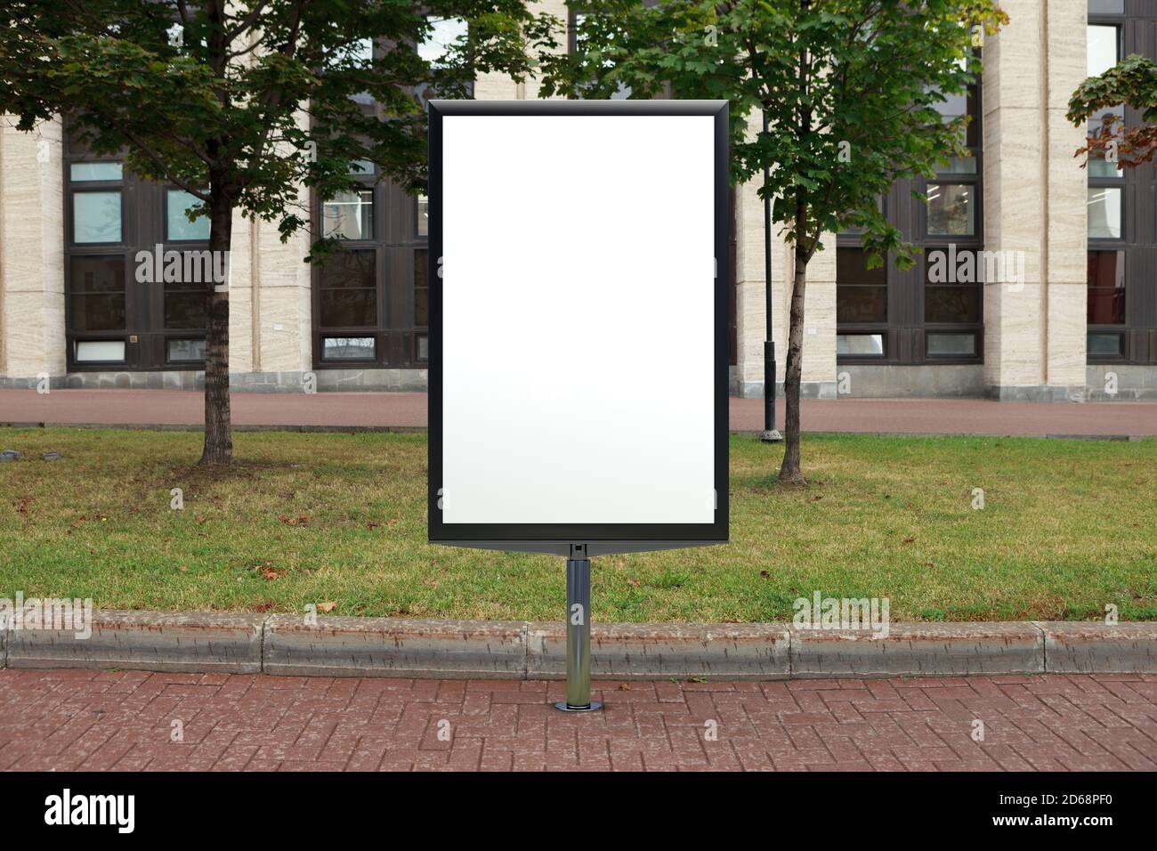 Advertising billboard stand mock up on the street Stock Photo - Alamy