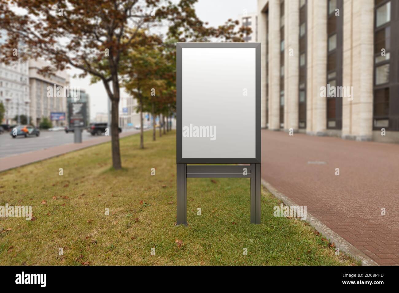 Advertising billboard stand mock up on the street Stock Photo - Alamy