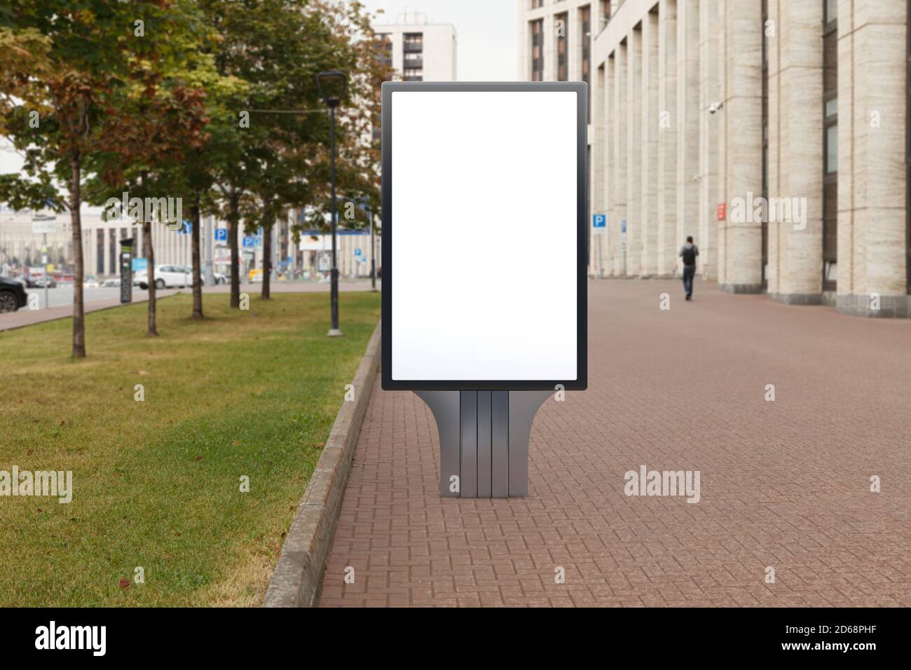 Advertising billboard stand mock up on the street Stock Photo - Alamy