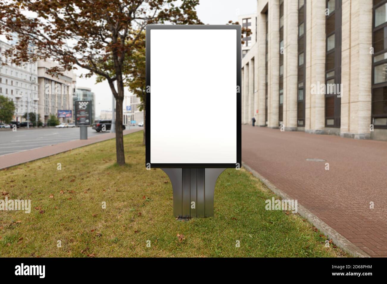 Advertising billboard stand mock up on the street Stock Photo - Alamy