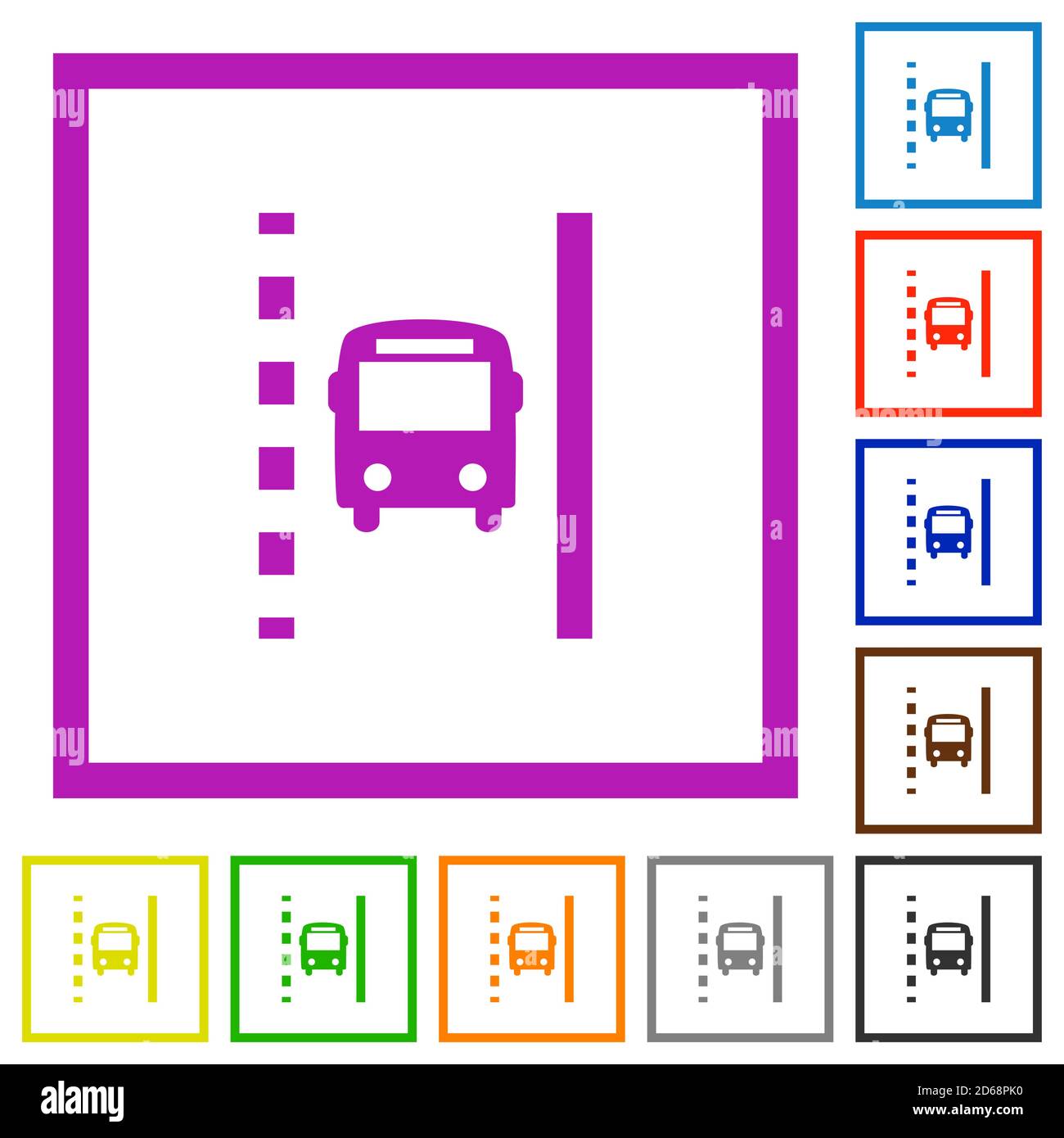 Bus lane road marking Stock Vector Images - Alamy