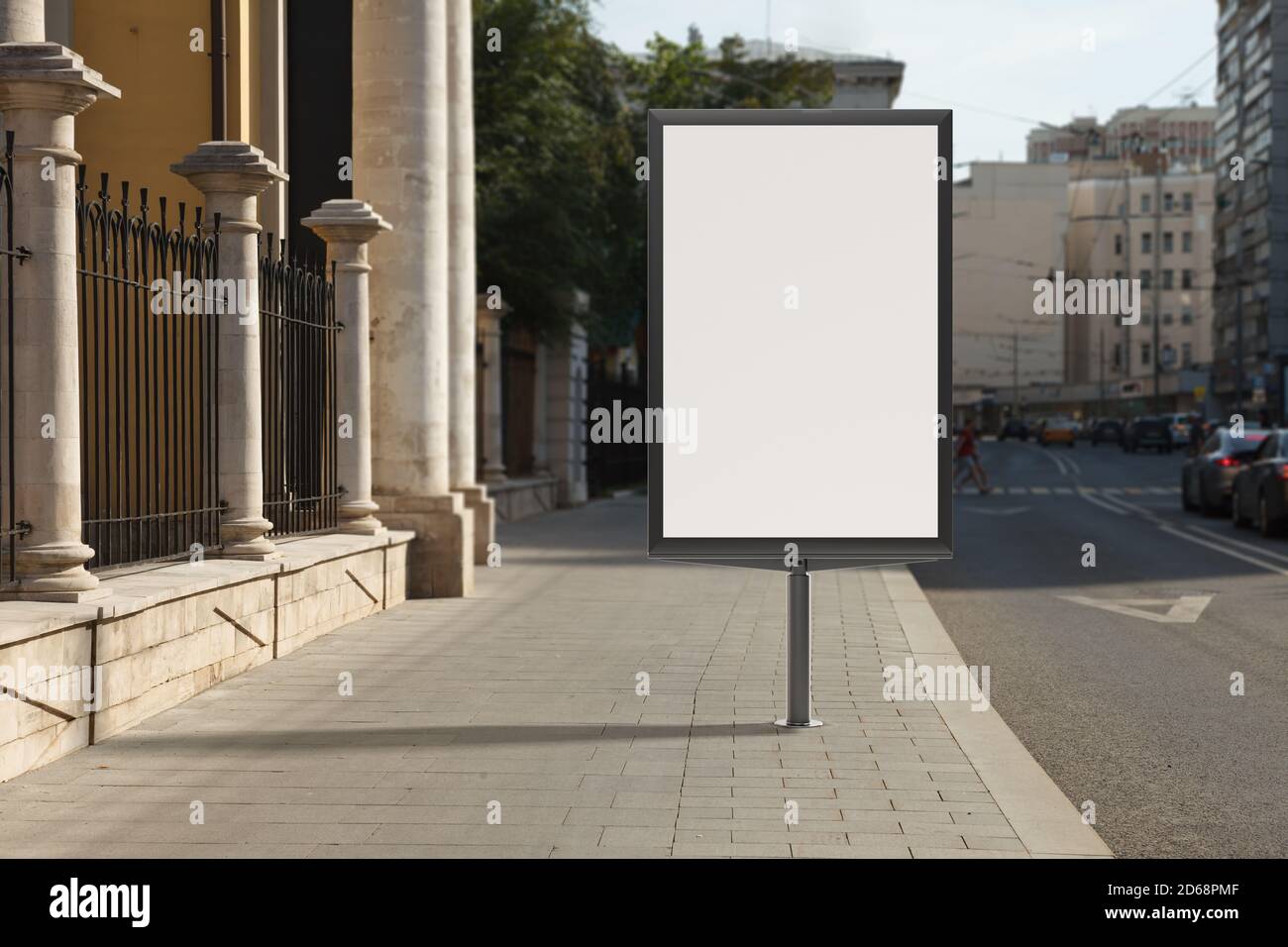 Advertising billboard stand mock up on the street Stock Photo - Alamy