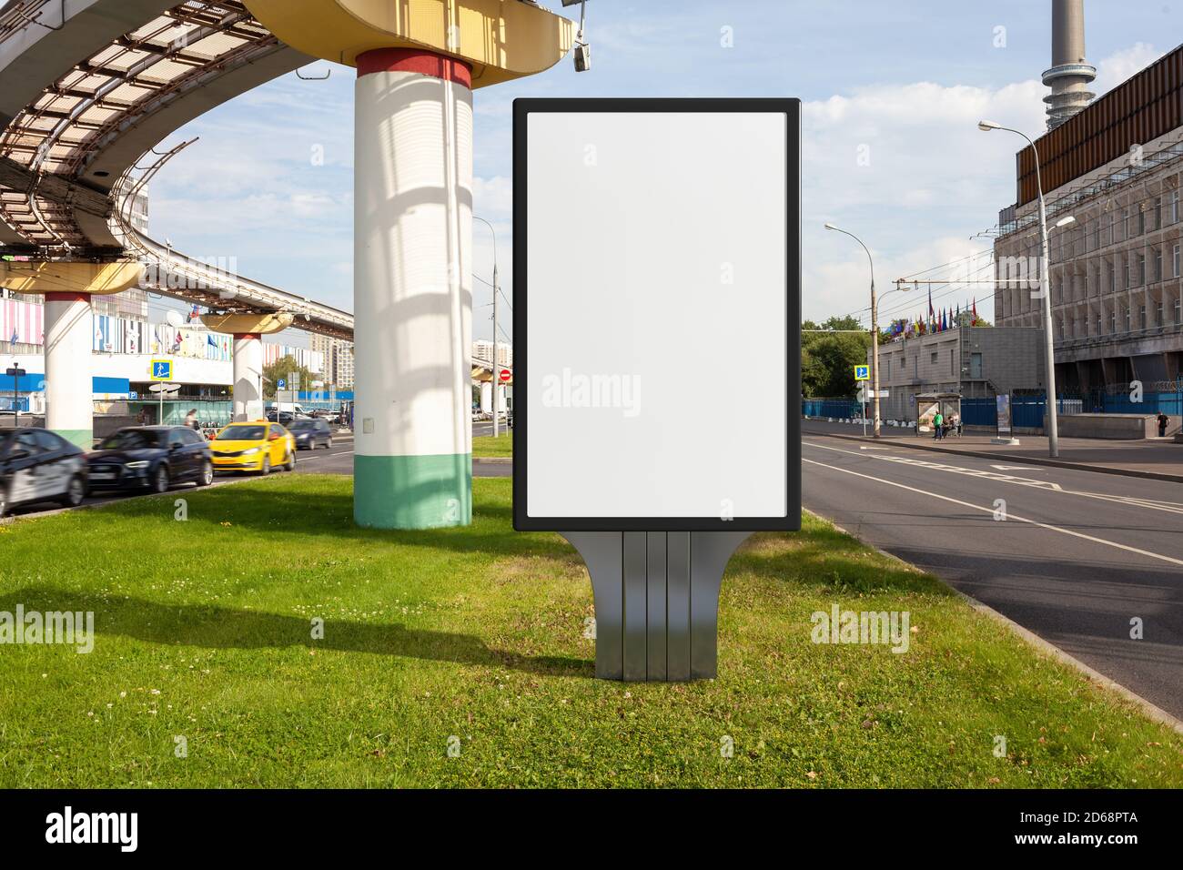 Advertising billboard stand mock up on the street Stock Photo - Alamy