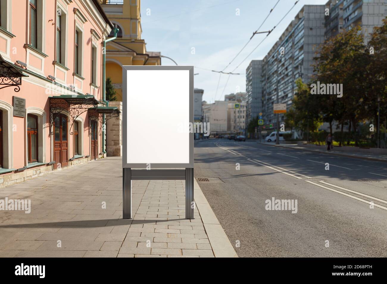 Advertising billboard stand mock up on the street Stock Photo - Alamy