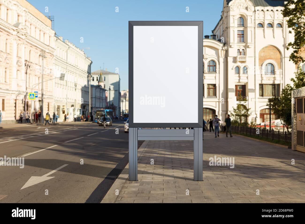 Advertising billboard stand mock up on the street Stock Photo - Alamy