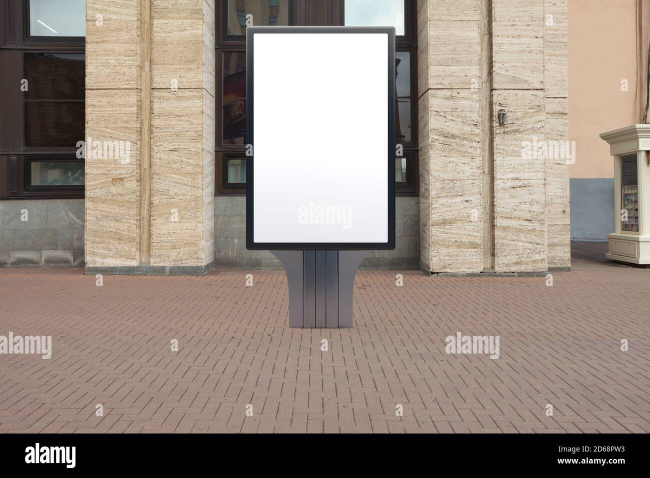 Advertising billboard stand mock up on the street Stock Photo - Alamy