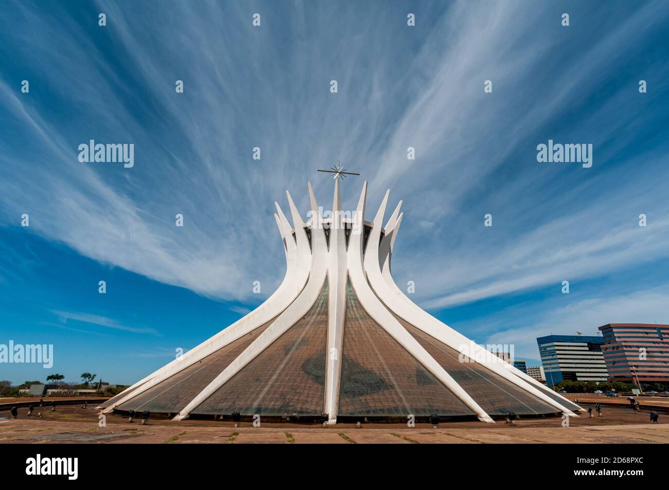 Metropolitan Cathedral, Brasilia, DF, Brazil on August 14, 2008. It was ...