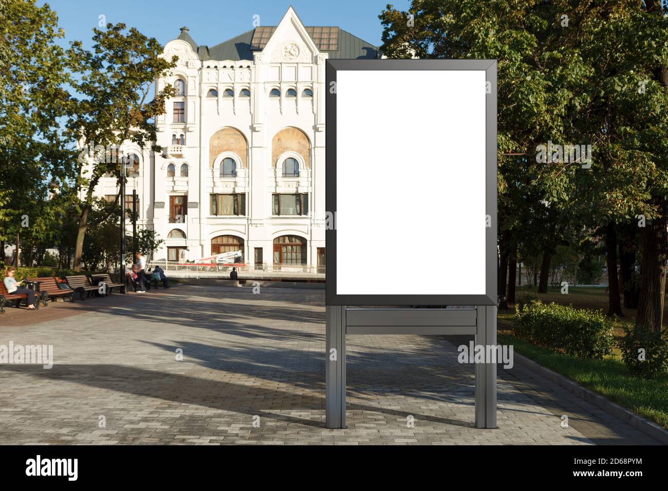 Advertising billboard stand mock up on the street Stock Photo - Alamy