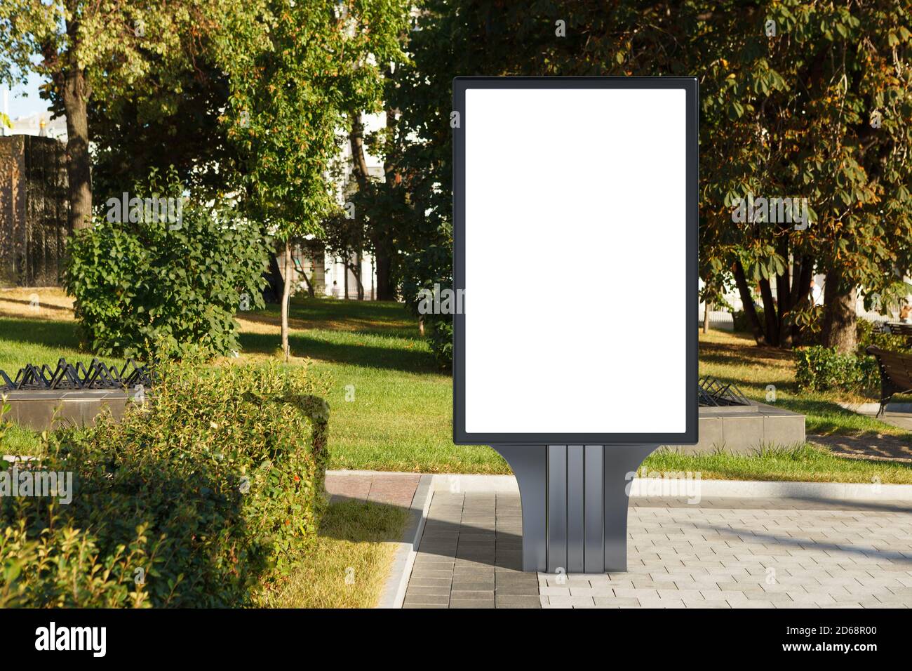 Advertising billboard stand mock up on the street Stock Photo - Alamy