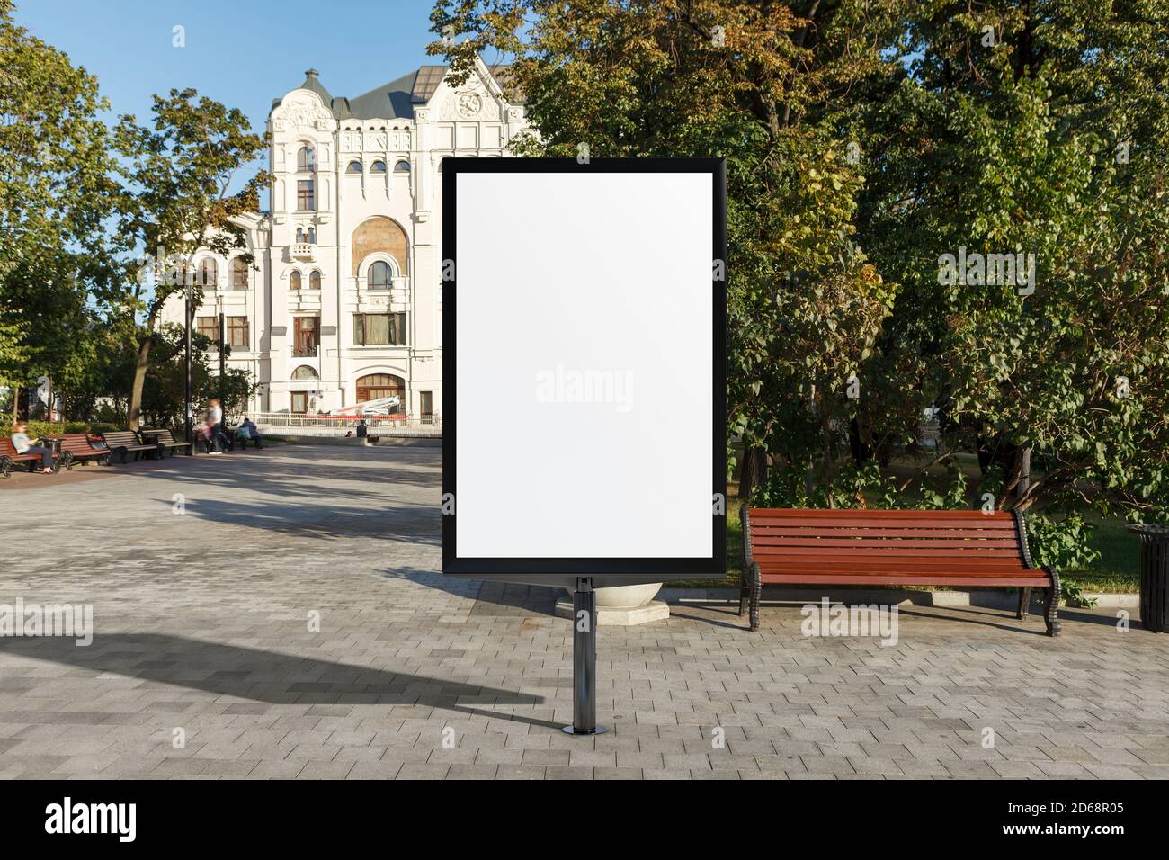 Advertising billboard stand mock up on the street Stock Photo - Alamy