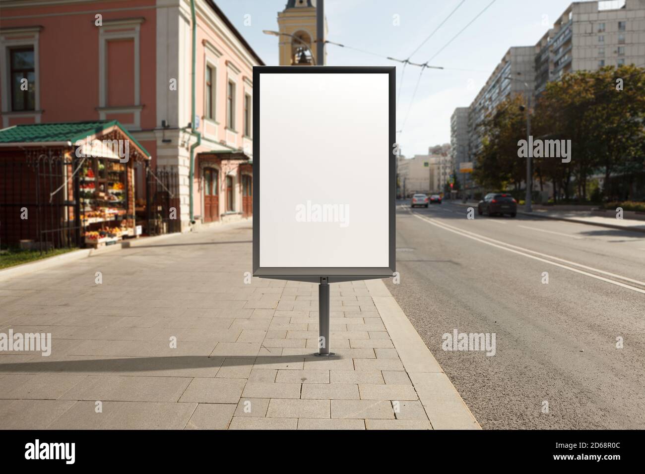 Advertising billboard stand mock up on the street Stock Photo - Alamy