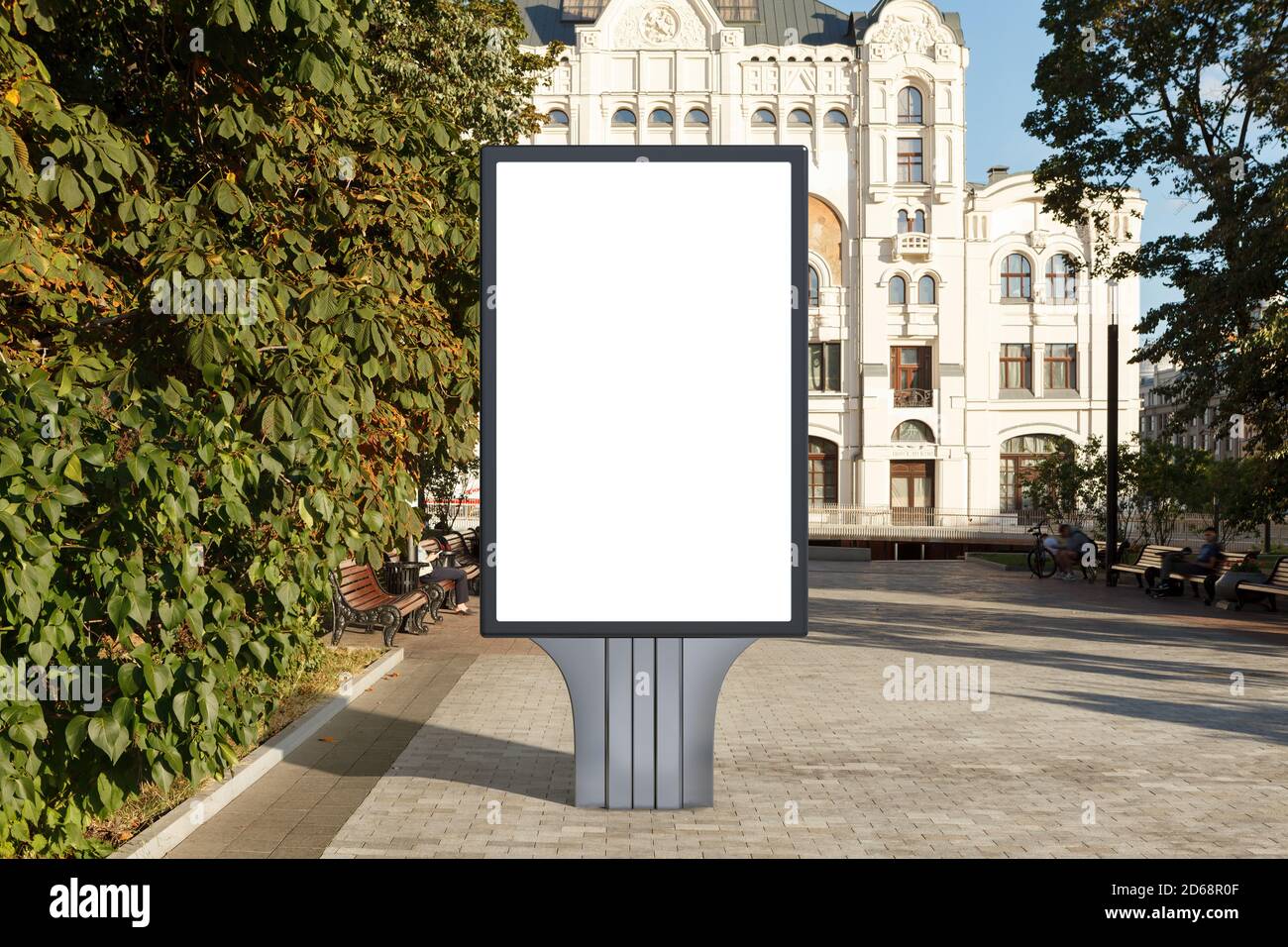 Advertising billboard stand mock up on the street Stock Photo - Alamy