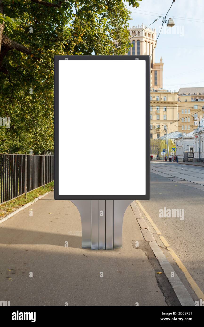 Advertising billboard stand mock up on the street Stock Photo - Alamy