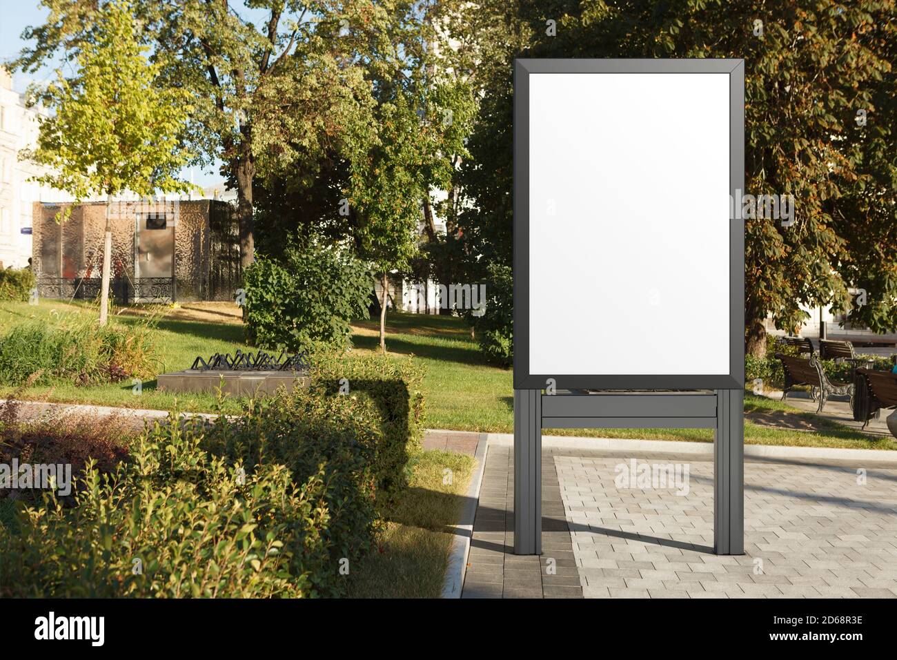 Advertising billboard stand mock up on the street Stock Photo - Alamy