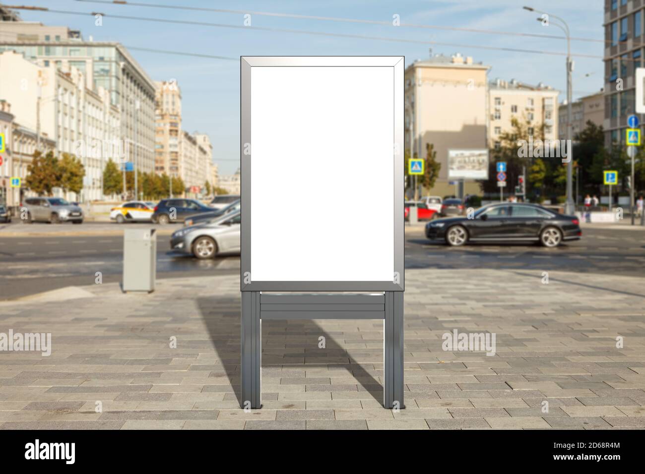 Advertising billboard stand mock up on the street Stock Photo - Alamy