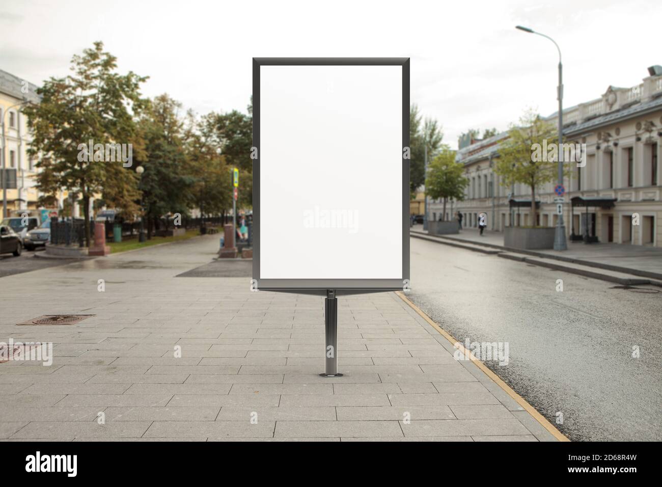 Advertising billboard stand mock up on the street Stock Photo - Alamy