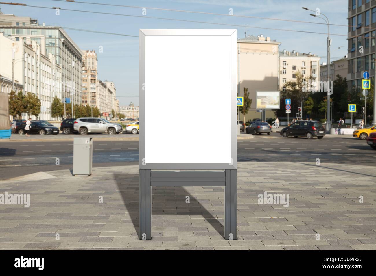 Advertising billboard stand mock up on the street Stock Photo - Alamy