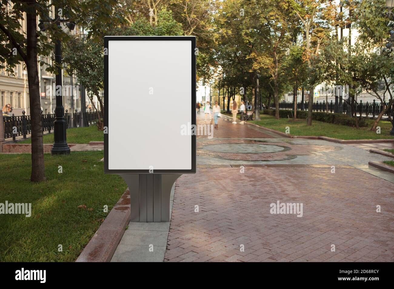 Advertising billboard stand mock up on the street Stock Photo - Alamy