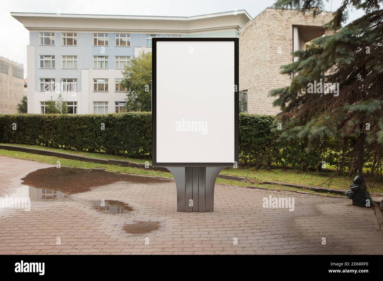 Advertising billboard stand mock up on the street Stock Photo - Alamy