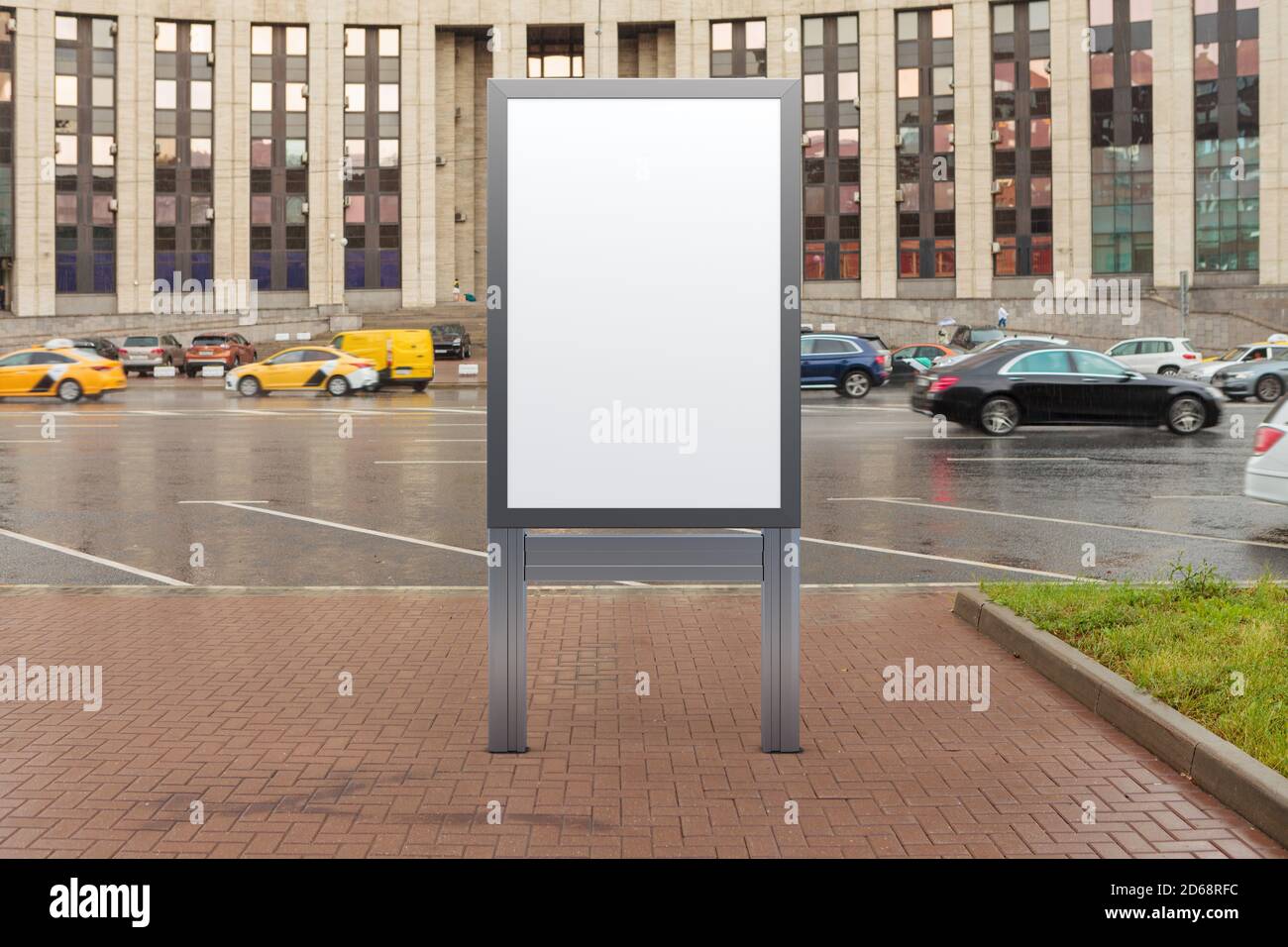 Advertising billboard stand mock up on the street Stock Photo - Alamy