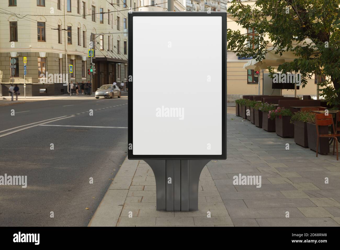Advertising billboard stand mock up on the street Stock Photo - Alamy