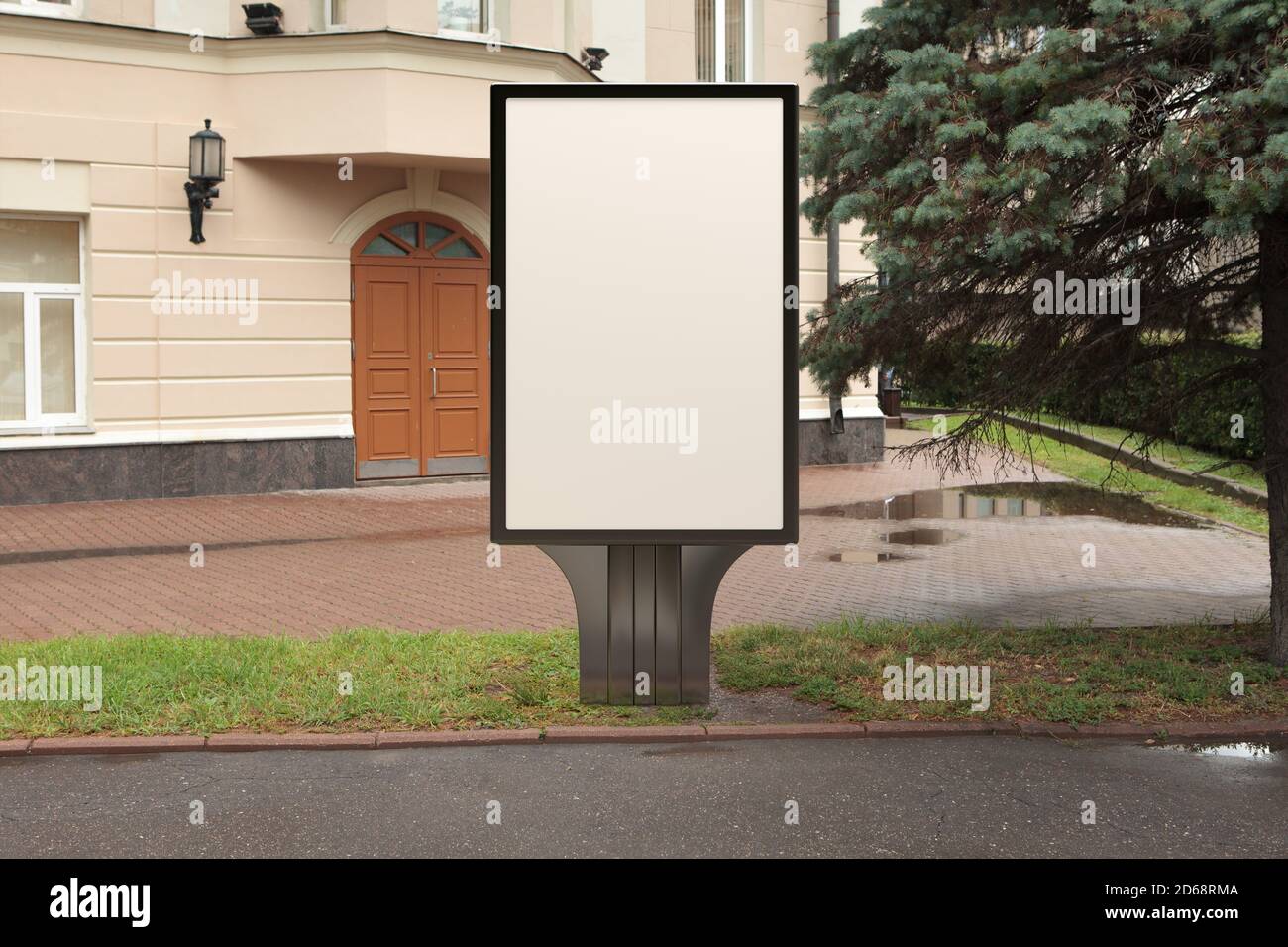 Advertising billboard stand mock up on the street Stock Photo - Alamy