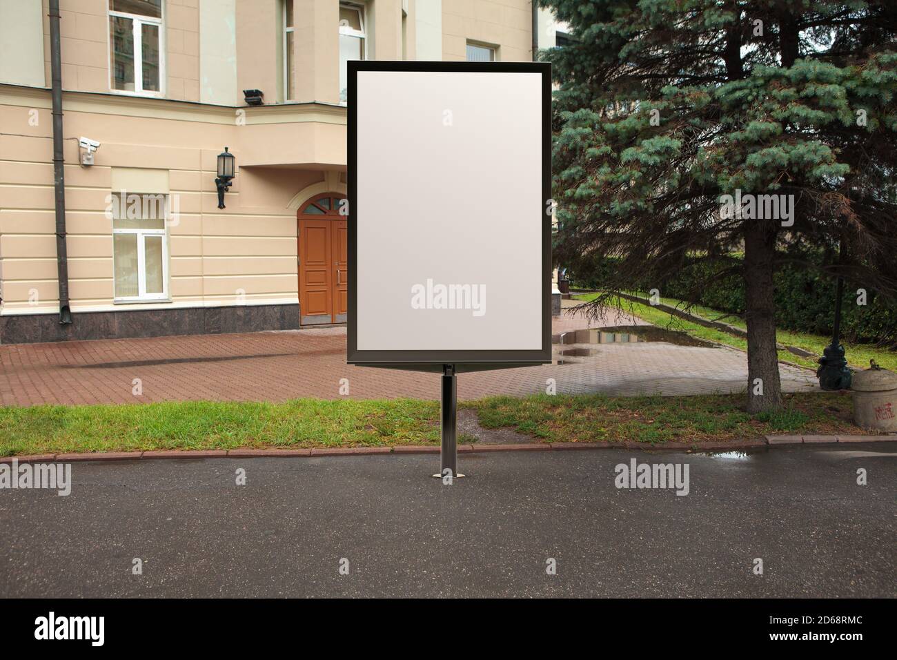 Advertising billboard stand mock up on the street Stock Photo - Alamy