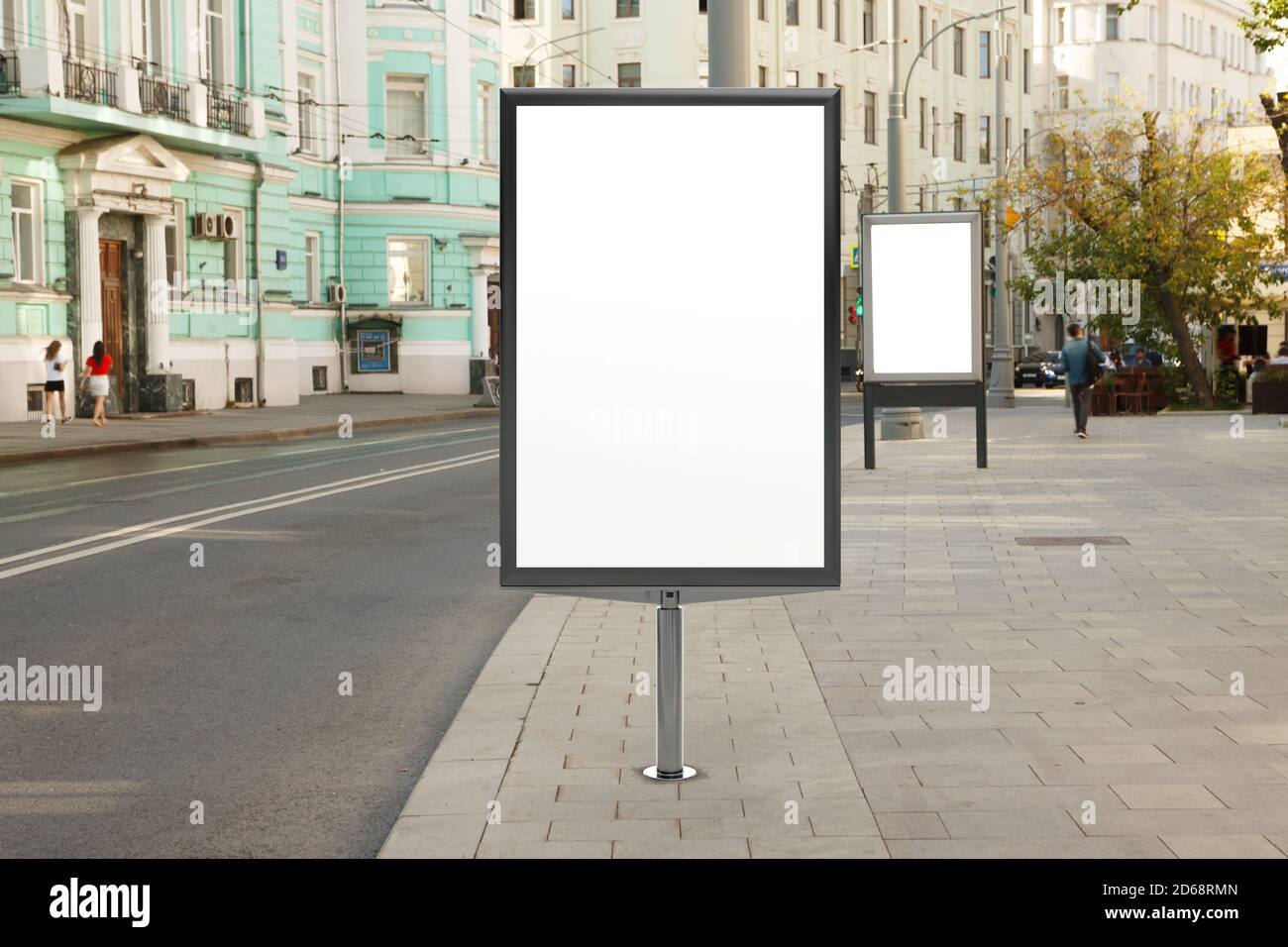 Advertising billboard stand mock up on the street Stock Photo - Alamy