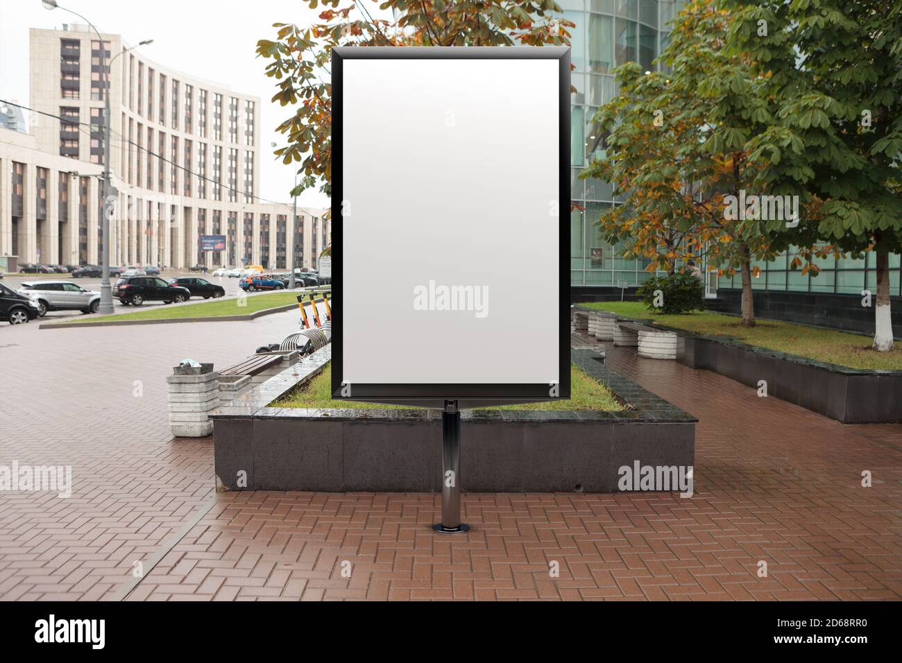 Advertising billboard stand mock up on the street Stock Photo - Alamy