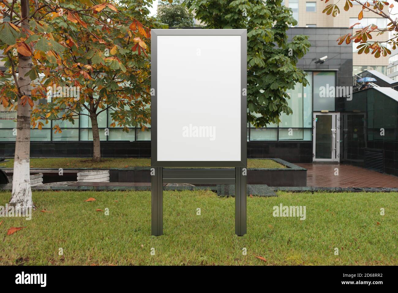 Advertising billboard stand mock up on the street Stock Photo - Alamy